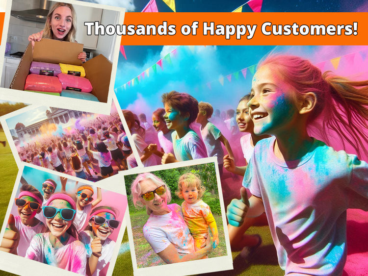 Holi Color Powder, 6 Color Pack! 18lbs for Color Runs & Color Wars ...