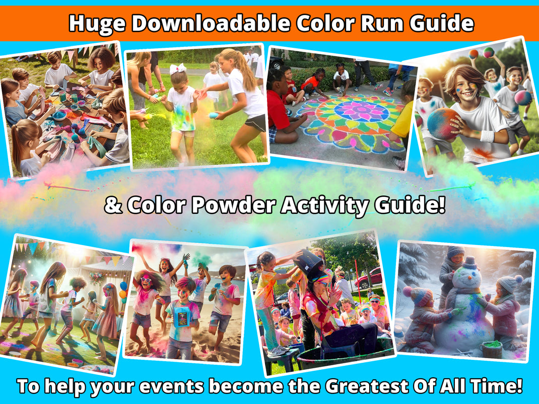 COLOR RUN POWDER: 9 Color Bulk Pack! 27lbs (12.3kg) for Color Wars & E ...