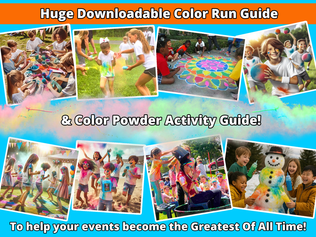 COLOR RUN POWDER: 9 Color Bulk Pack! 27lbs (12.3kg) for Color Wars & E ...