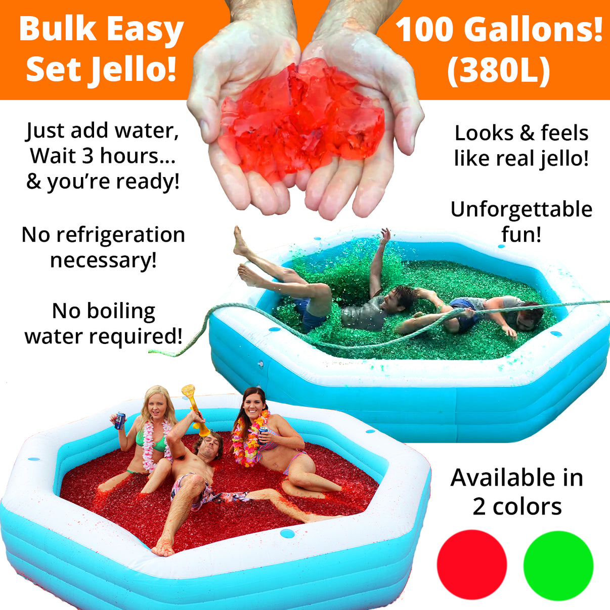 JELLO WRESTLING PACKAGE! Just Add Water 100 Gallon of Jelly for pool ...