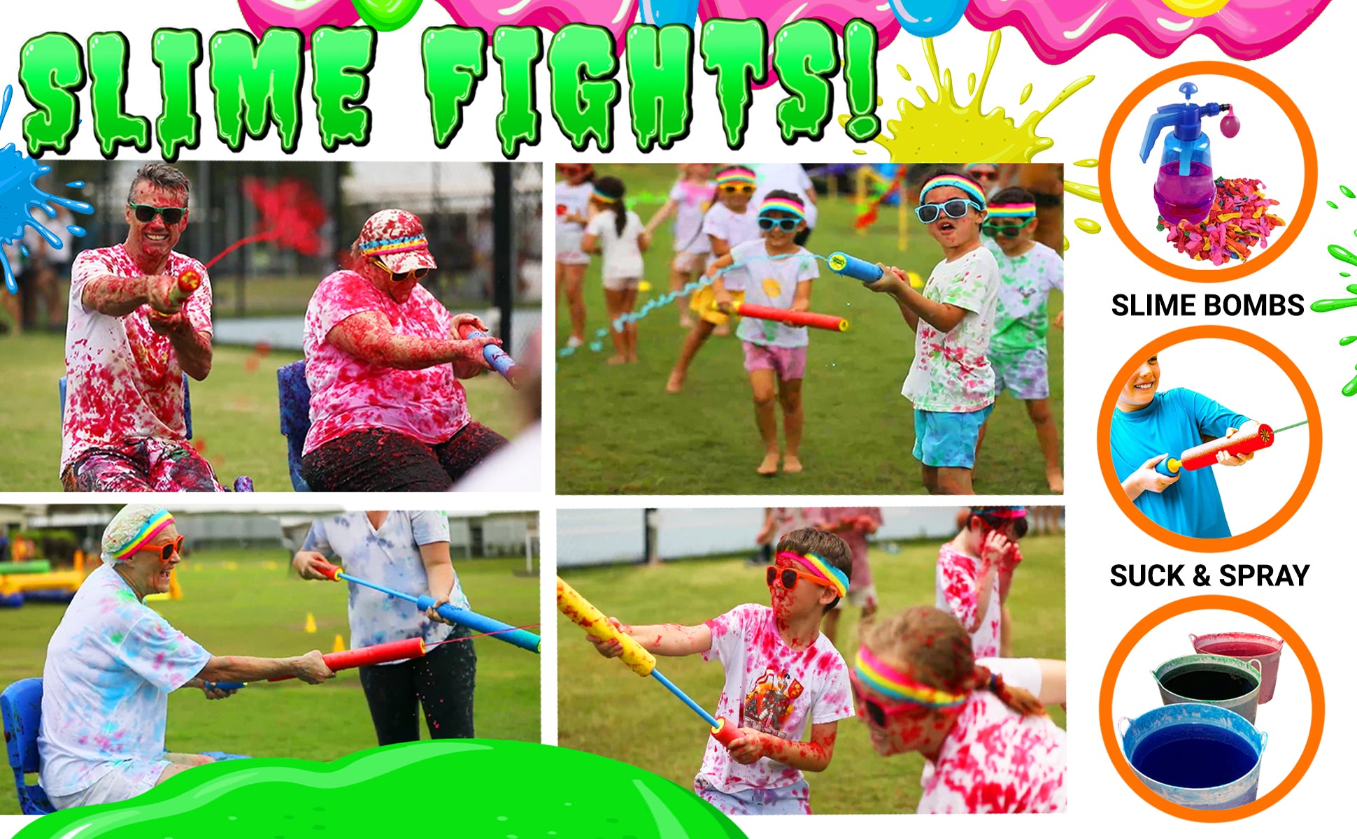 How to have an Epic Slime Color War? – PARTY GOAT